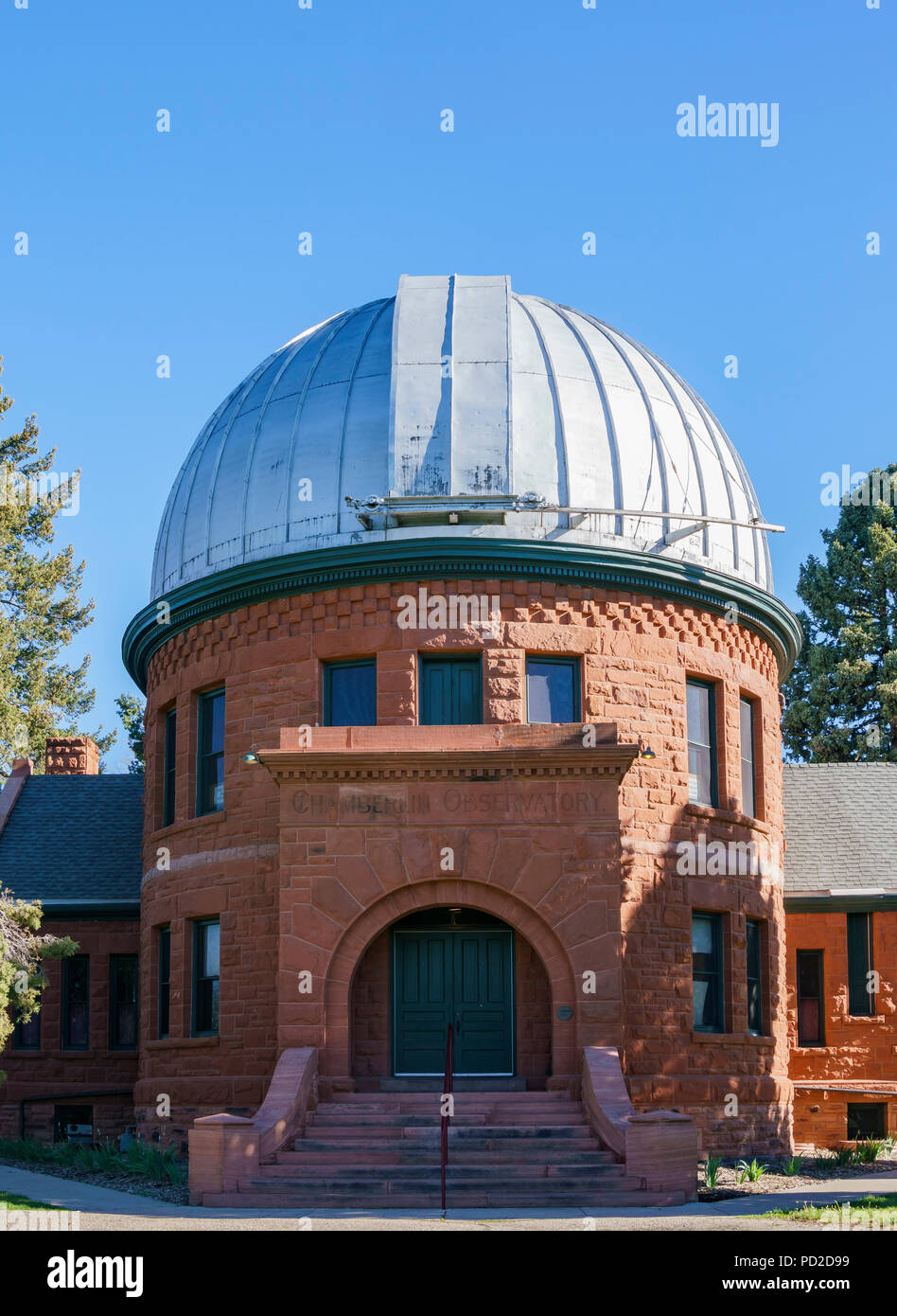 Exterior view of the Chamberlin Observatory at Denver, Colorado Stock ...