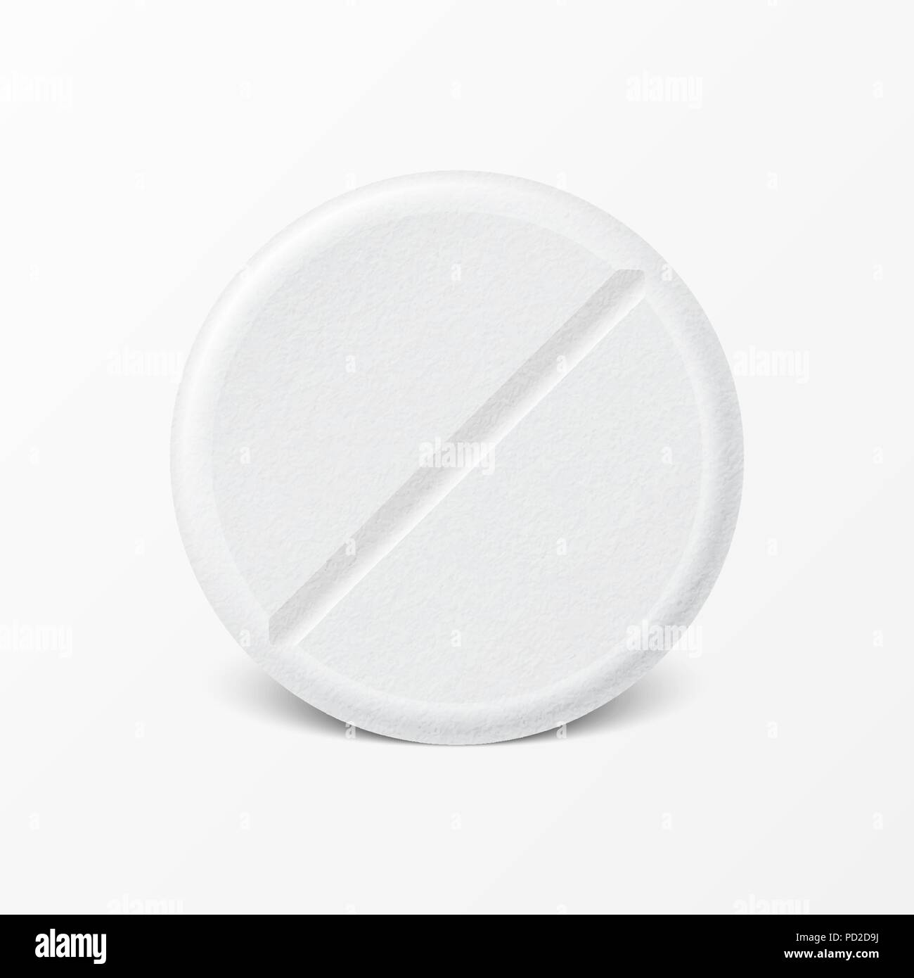 Vector realistic 3d white medical pill icon isolated on white ...