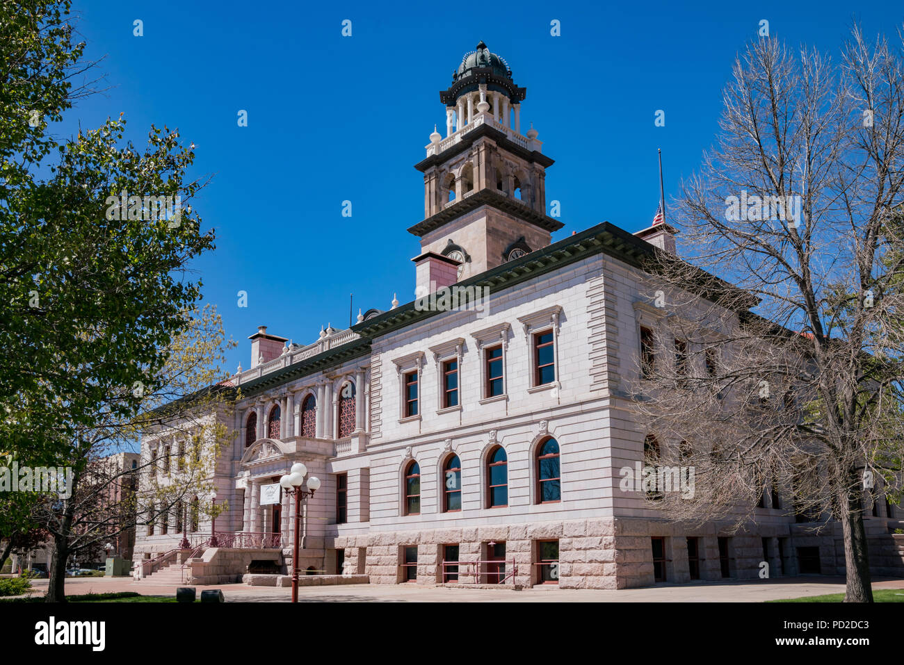 Exterior view of the Colorado Springs Pioneers Museum, Colorado Stock ...