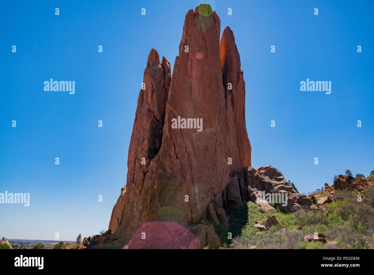 Beautiful landscape of the famous Garden of the Gods at Manitou Springs ...
