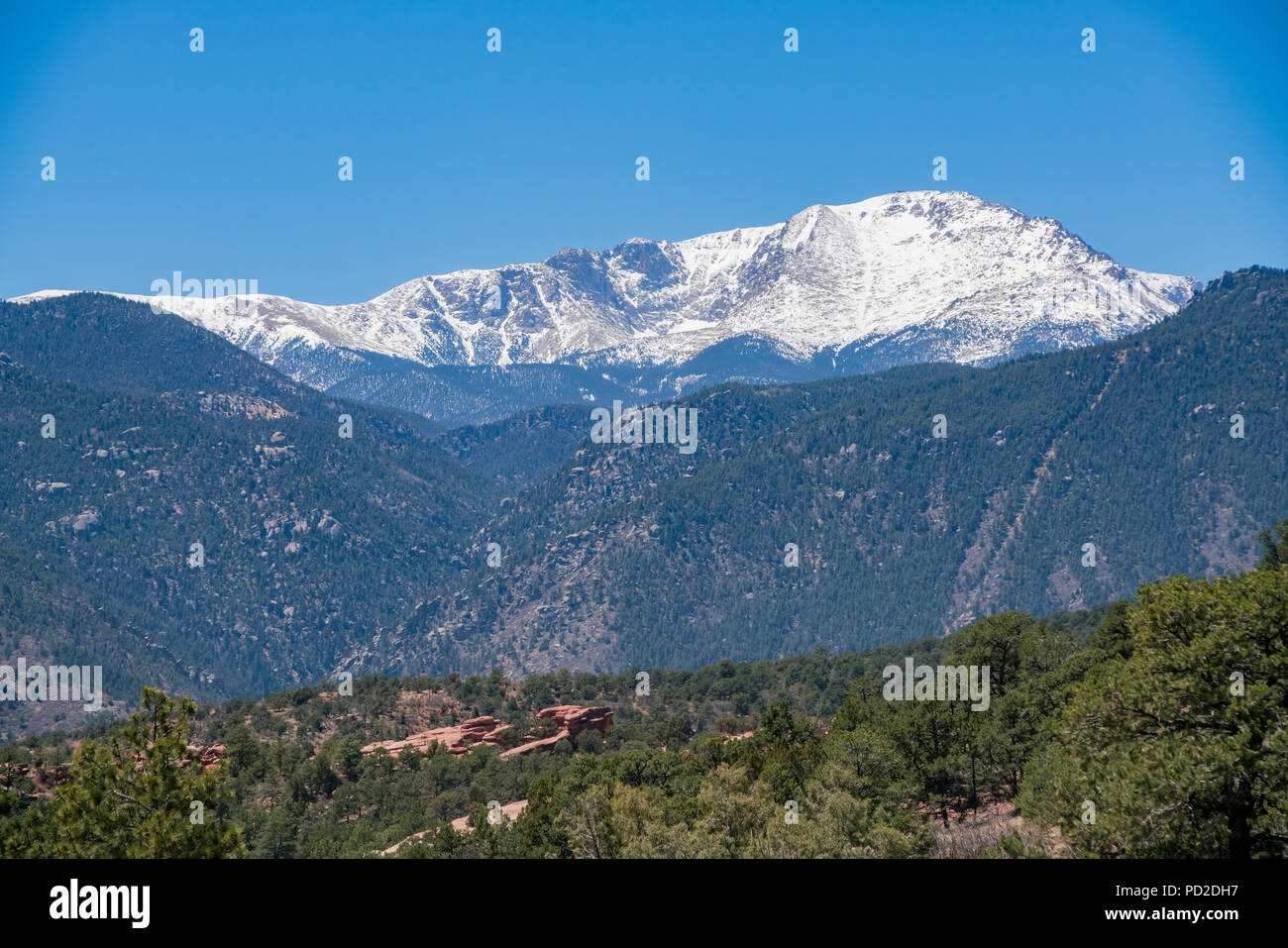 Beautiful landscape of the famous Garden of the Gods at Manitou Springs ...