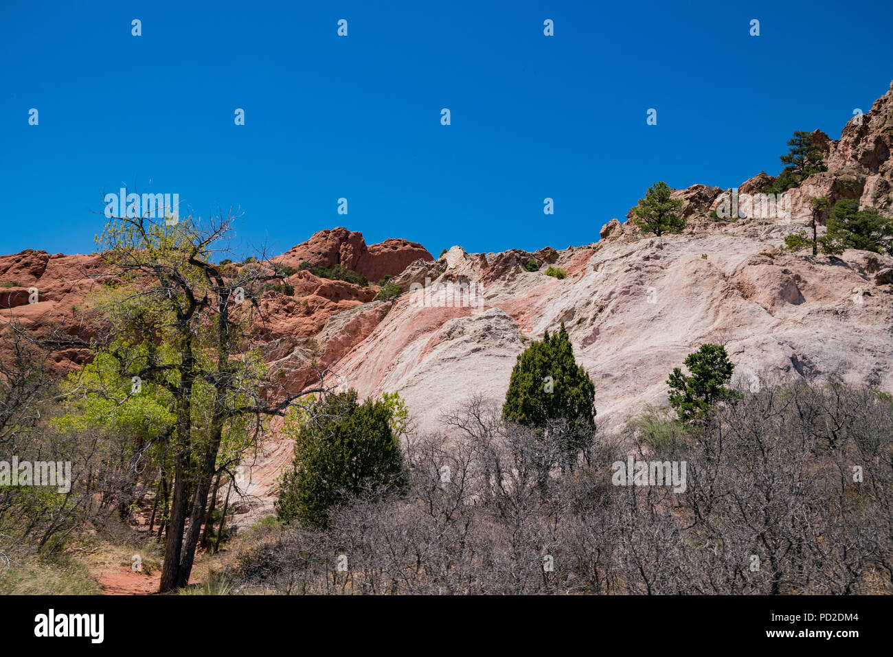 Beautiful landscape of the famous Garden of the Gods at Manitou Springs ...