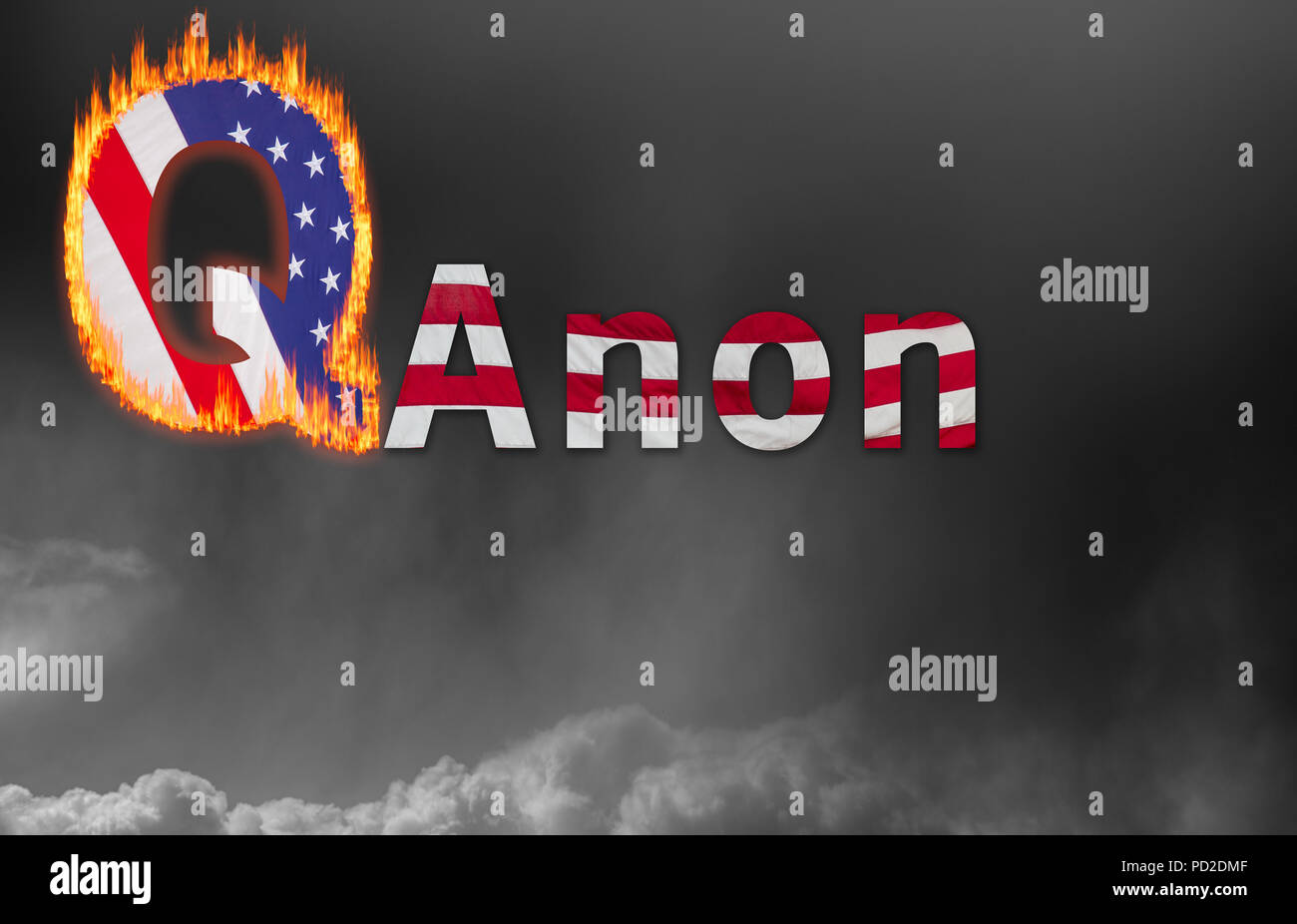 Qanon flag hi-res stock photography and images - Alamy