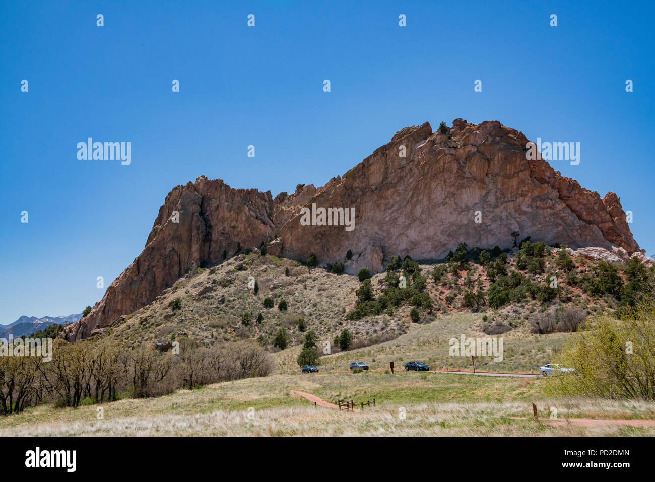 Beautiful landscape of the famous Garden of the Gods at Manitou Springs ...