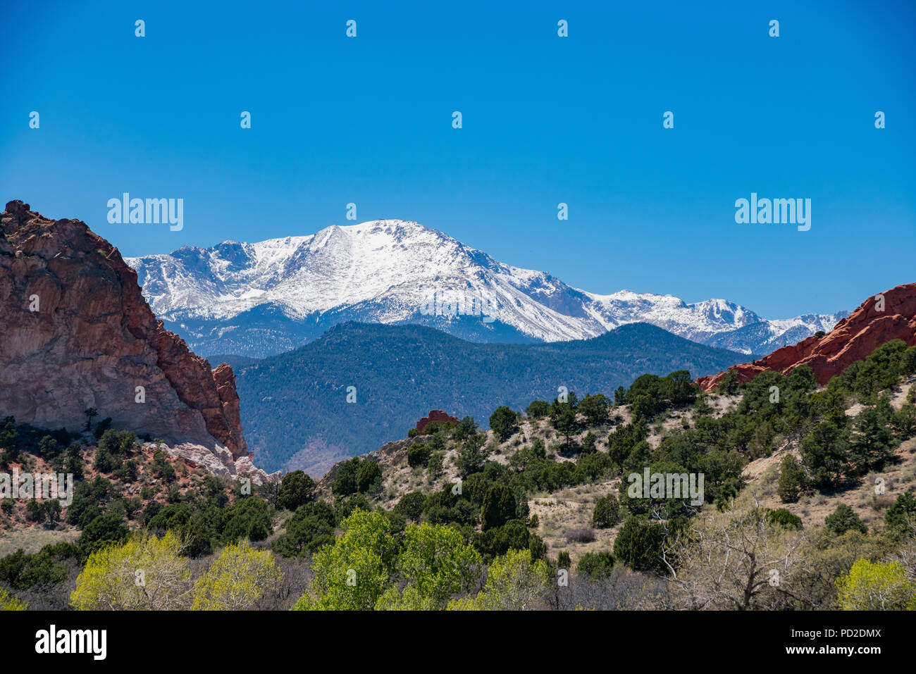 Beautiful landscape of the famous Garden of the Gods at Manitou Springs ...
