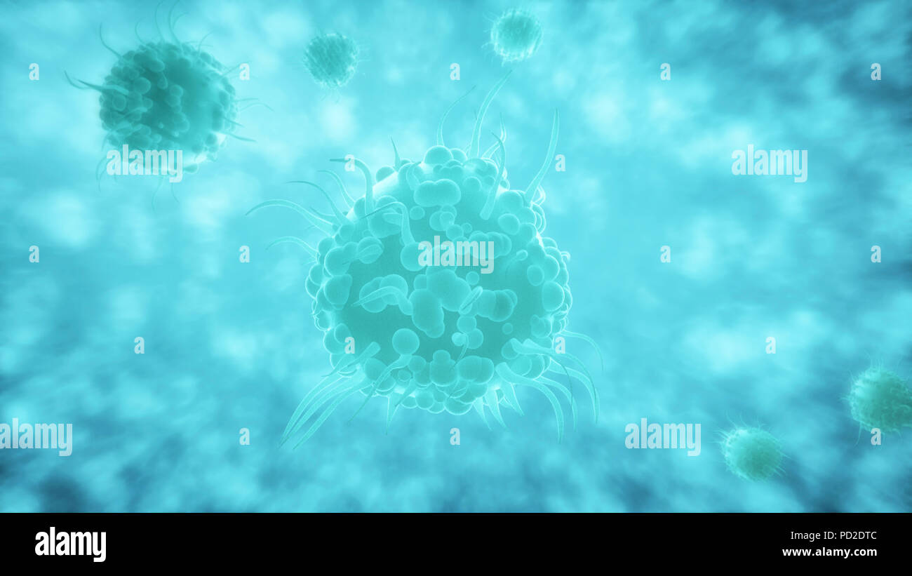 Bacteria spread inside the body. Infection And Immunodeficiency Concept ...