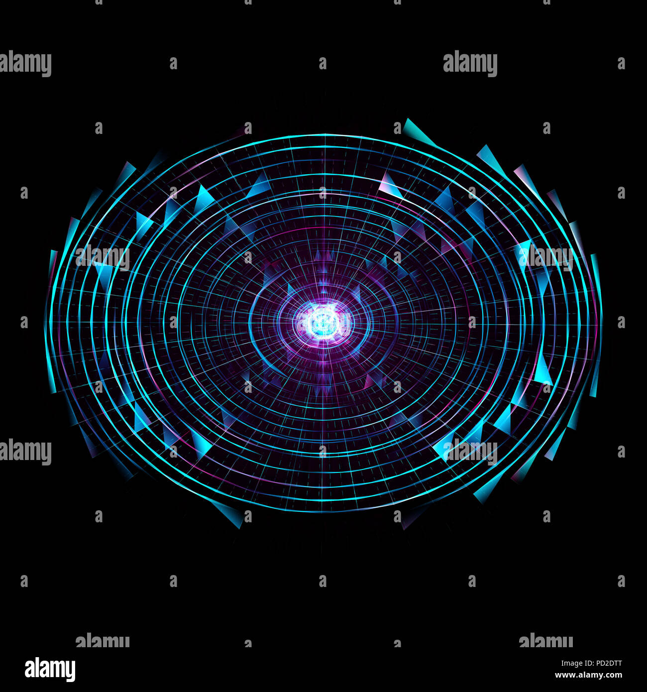 Futuristic HUD Isolated On Black Background. Alien Technology Concept ...