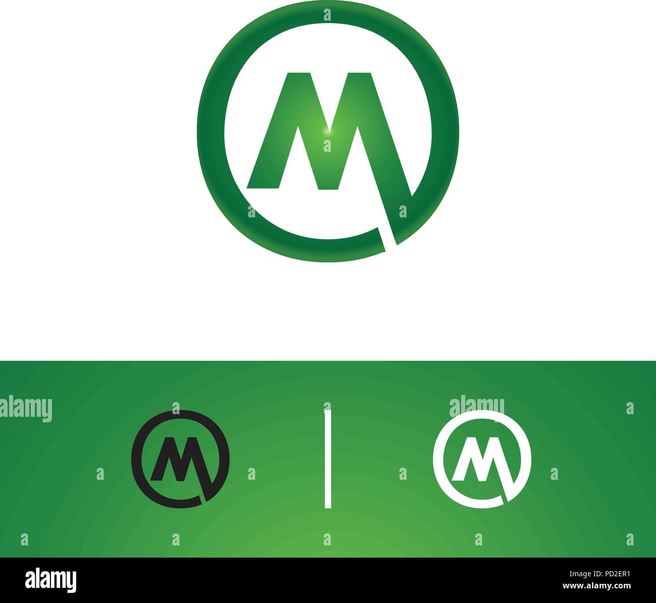 Letter M initial logo icon template Stock Vector Image & Art - Alamy