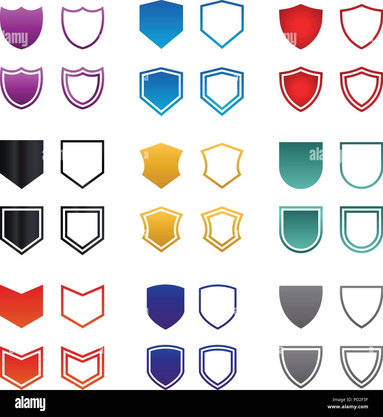 Colorful Shield Stock Vector Images - Alamy