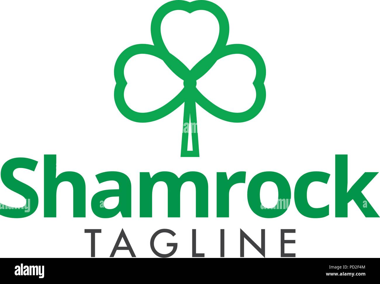 Shamrock logo hi-res stock photography and images - Alamy
