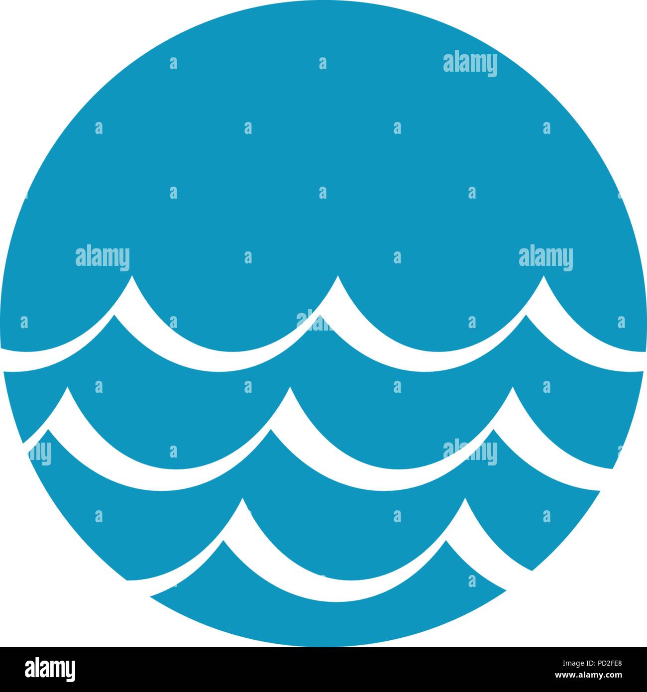 Illustration of water surface logo design template vector Stock Vector ...
