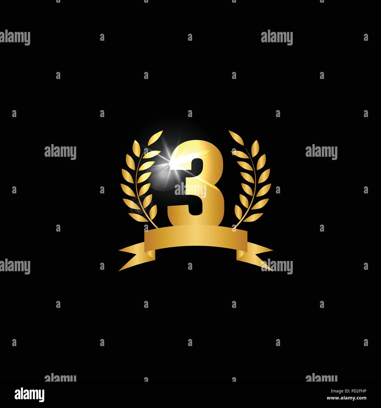 Number 3 logo Stock Vector Images - Alamy