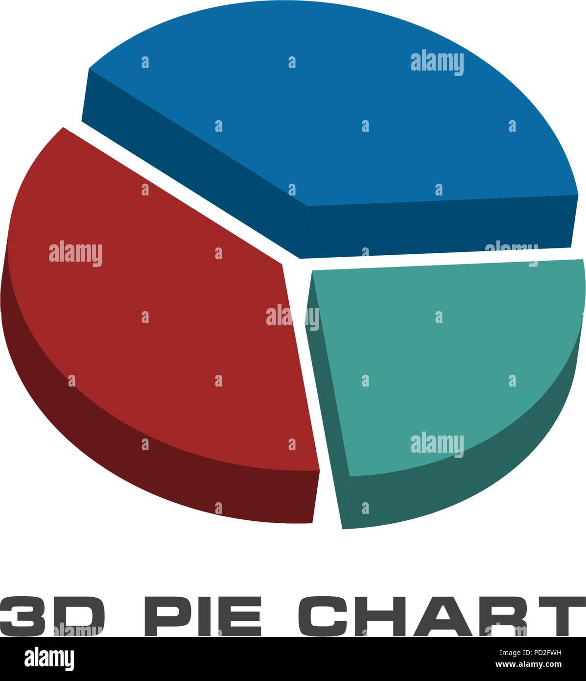 3d statistic chart graphic template vector graphic Stock Vector Image ...