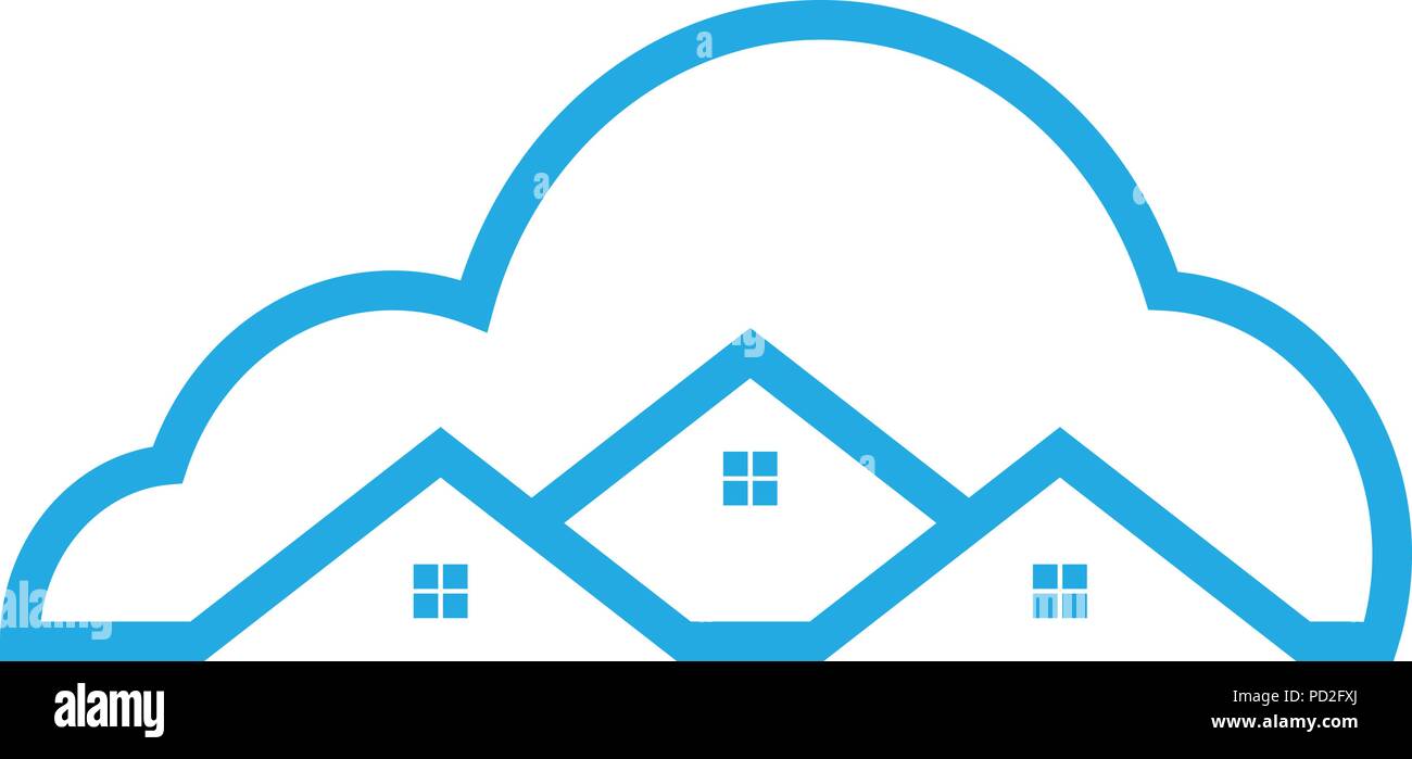Illustration of cloud house logo icon template vector Stock Vector ... Illustration of cloud house logo icon template vector Stock Vector ...