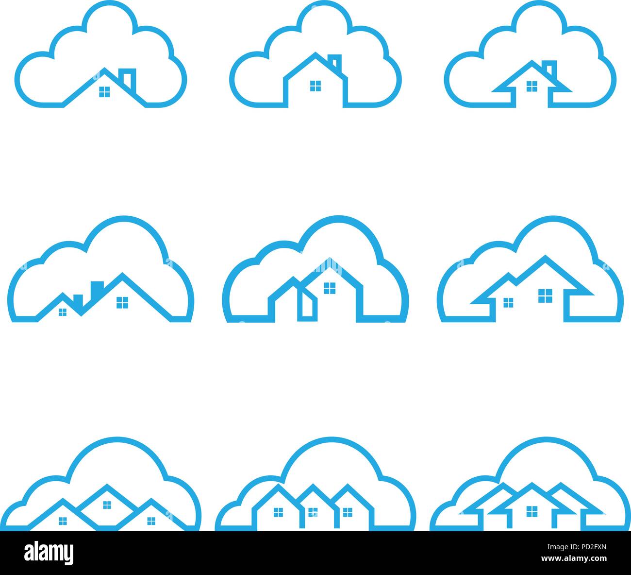Illustration of cloud house logo icon template vector Stock Vector ... Illustration of cloud house logo icon template vector Stock Vector ...