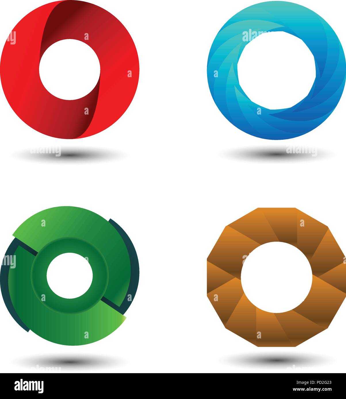 Colorful circle logo Cut Out Stock Images & Pictures - Alamy