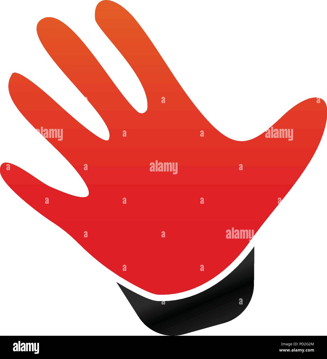 Illustration of hand palm logo icon template vector Stock Vector Image ...