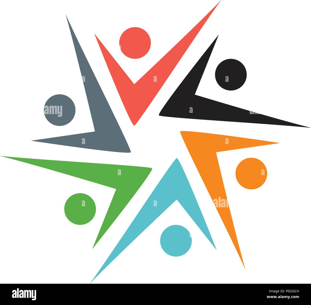 Community people organization logo icon template vector Stock Vector ...