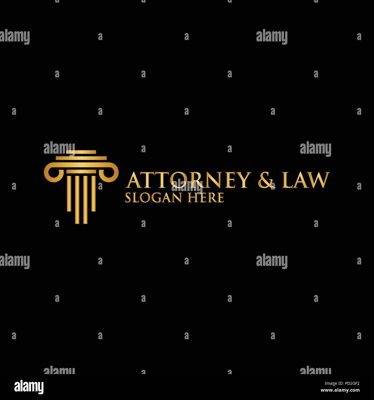 Abstract pillar attorney law logo template vector Stock Vector Image ...