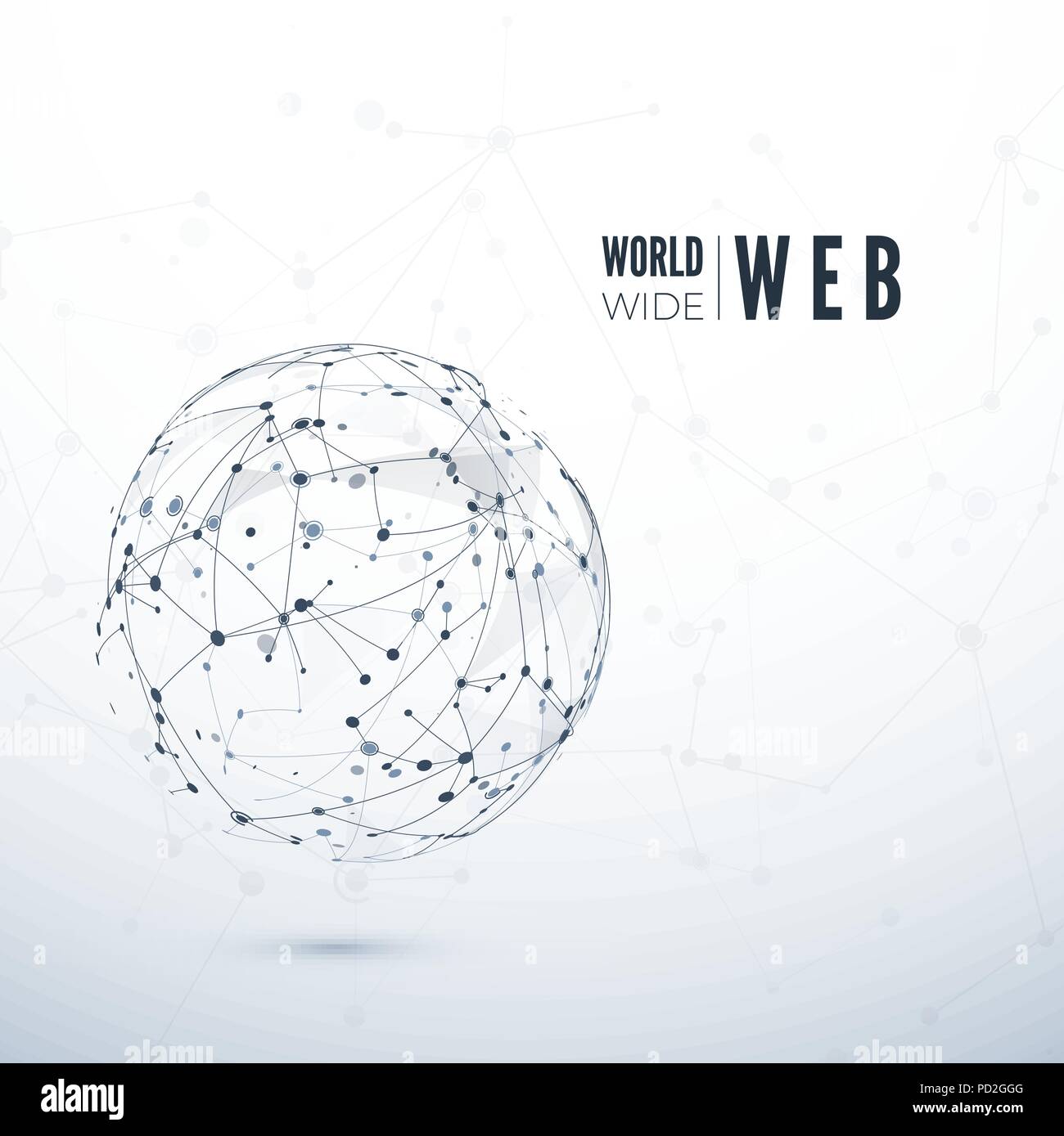World Wide Web. Global data transfer concept. Vector illustration Stock ...