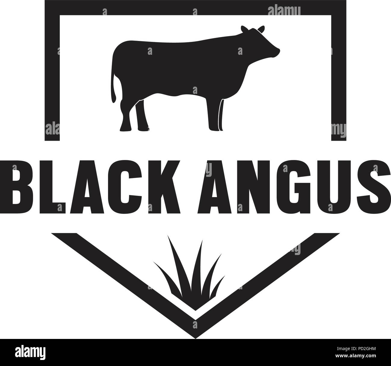 Cattle black angus Stock Vector Images - Alamy