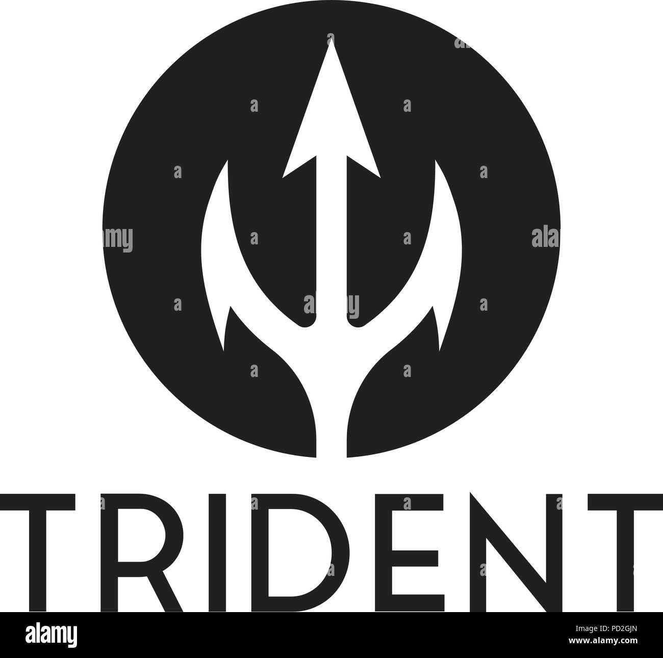 Gold trident Stock Vector Images - Alamy