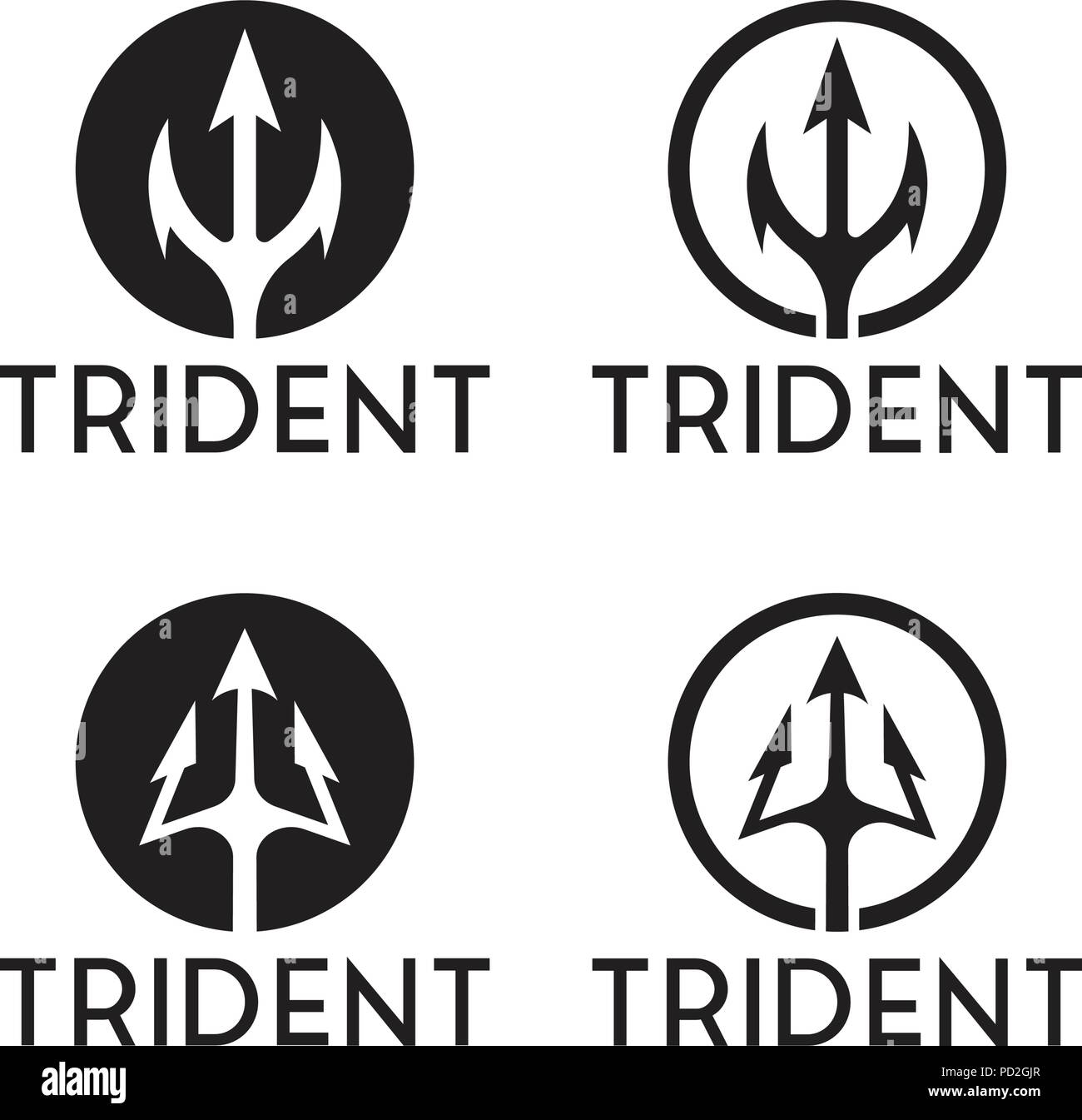 Black trident vector vectors Stock Vector Images - Alamy