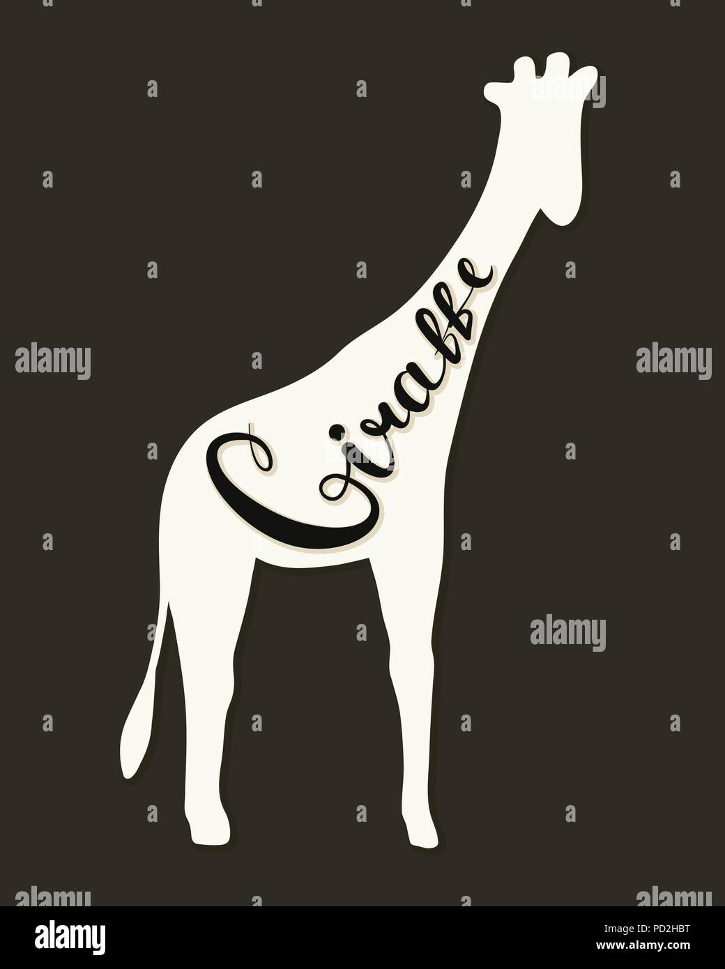 Giraffe word hi-res stock photography and images - Alamy