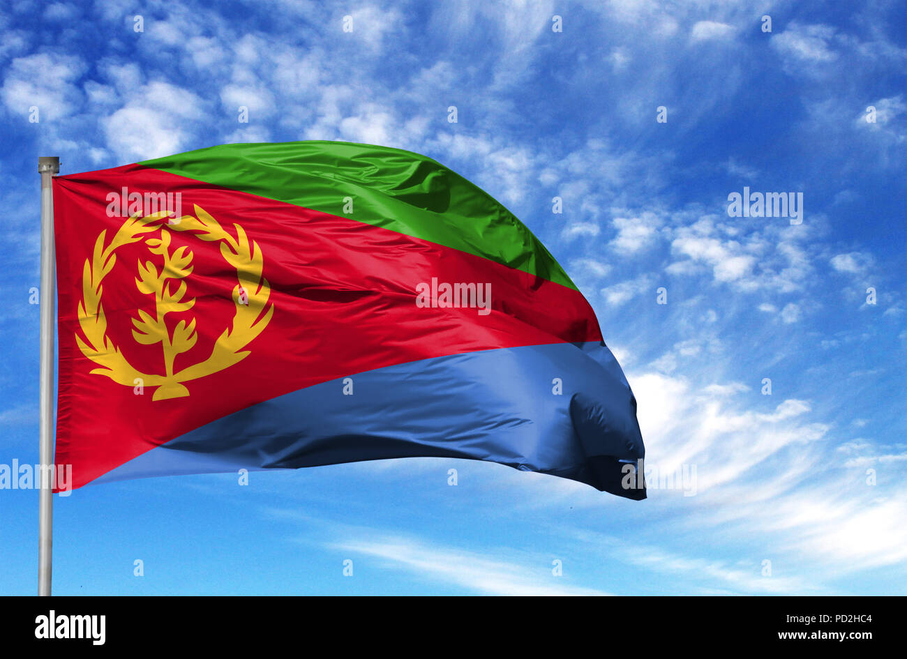 National Flag Of Eritrea High Resolution Stock Photography and Images ...