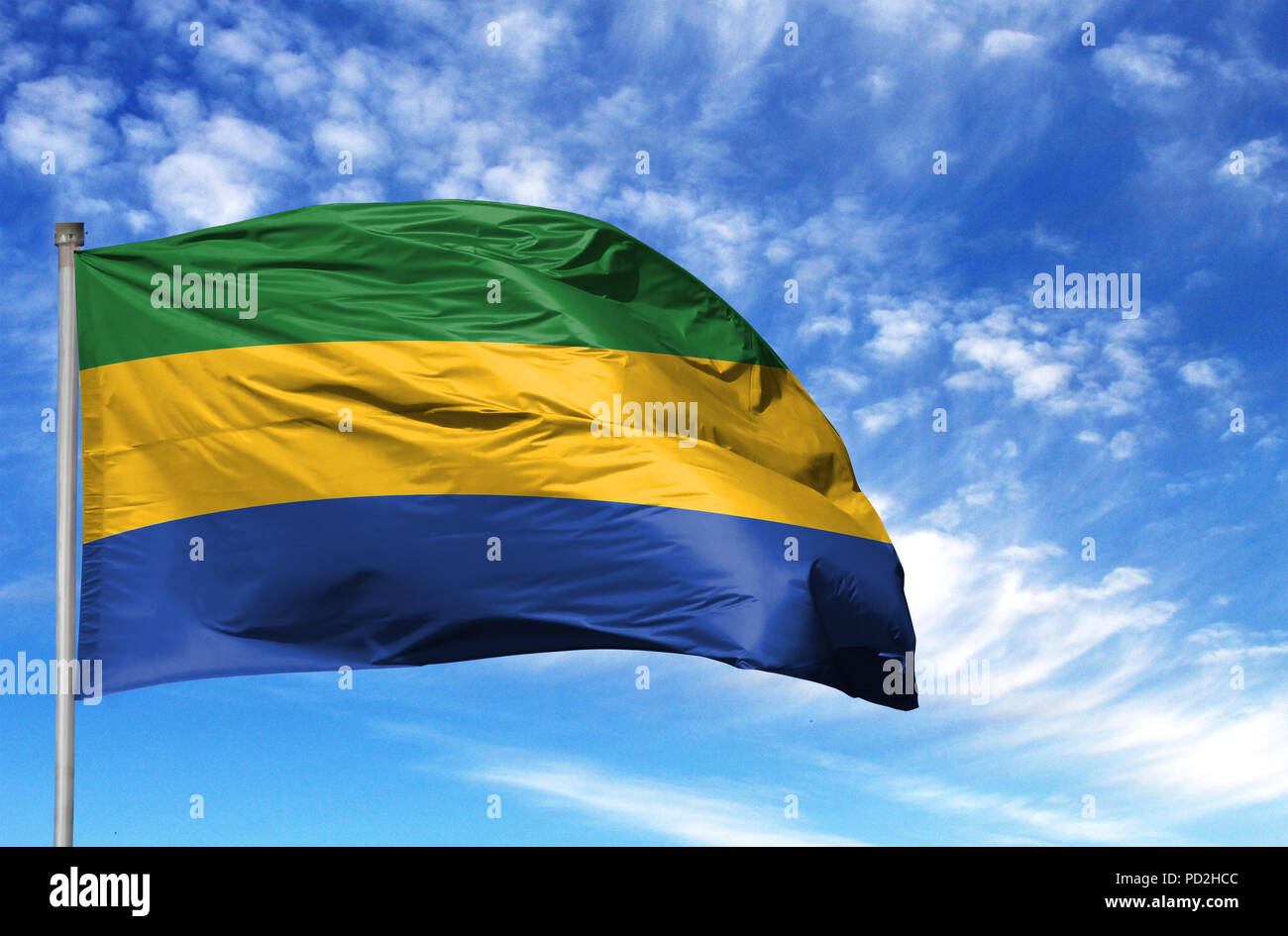 Gabonflag hi-res stock photography and images - Alamy