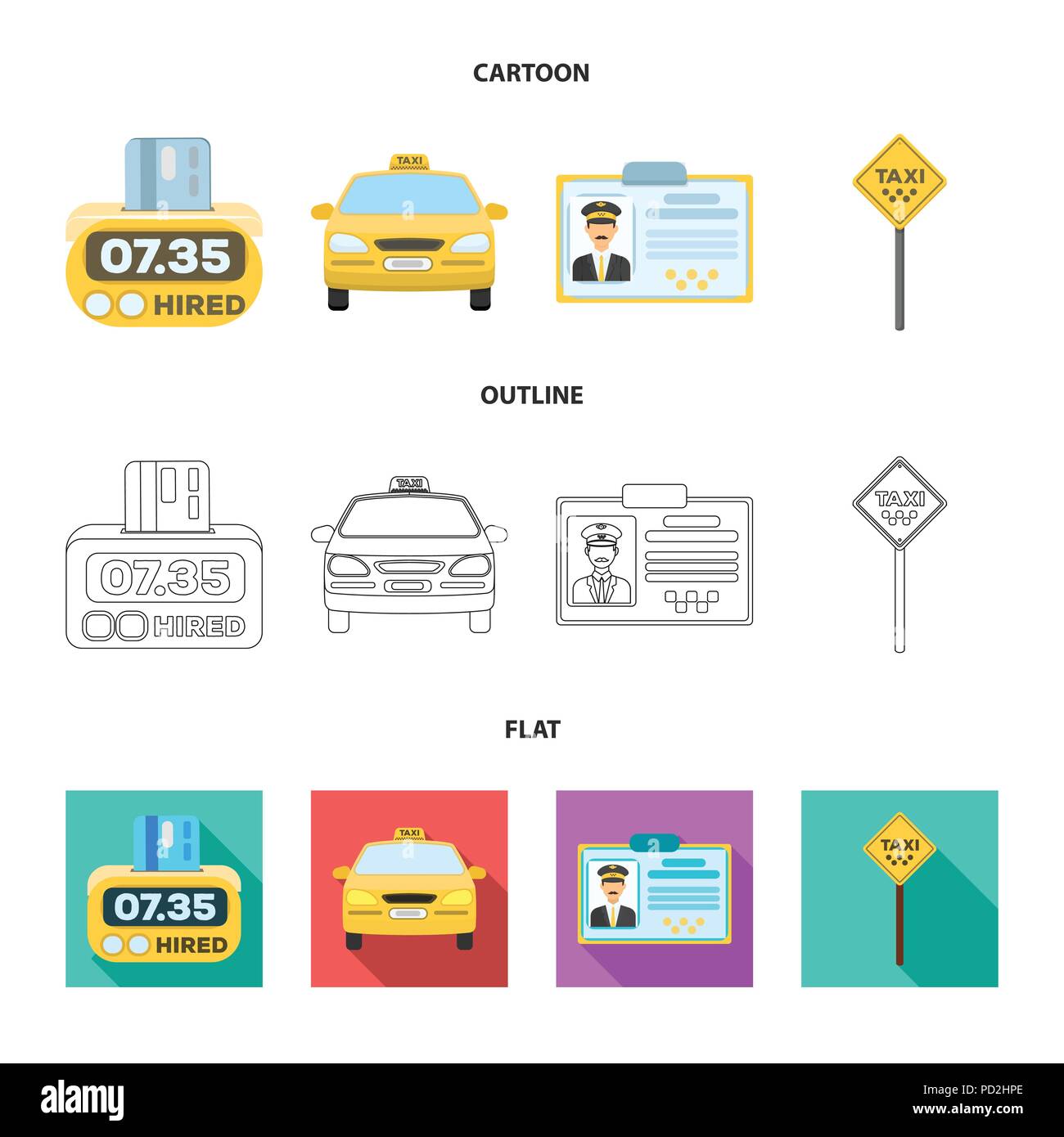 Taxis vector vectors hi-res stock photography and images - Alamy