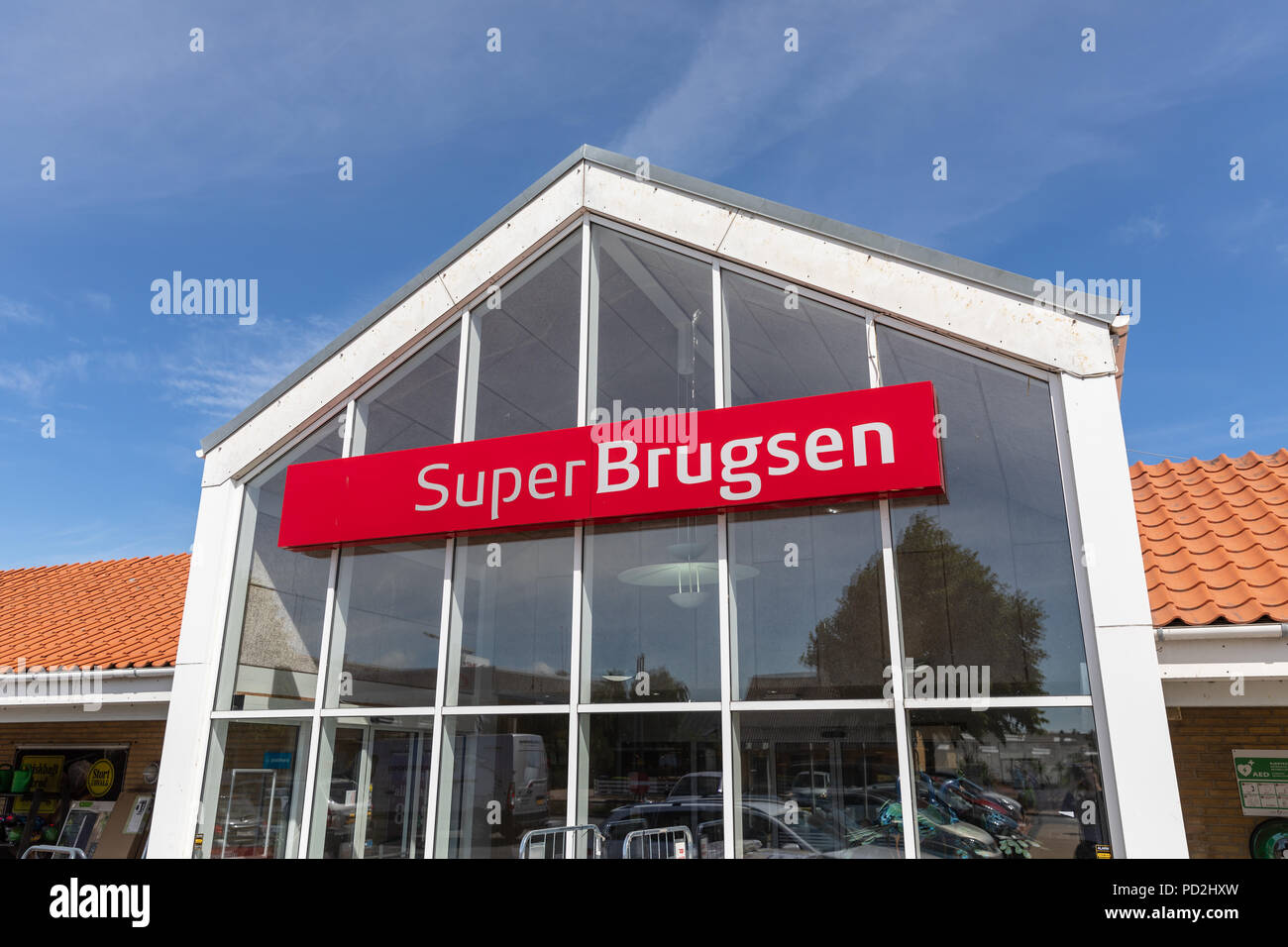 SuperBrugsen (supermarket), Byrum, Laesoe, Denmark Stock Photo - Alamy