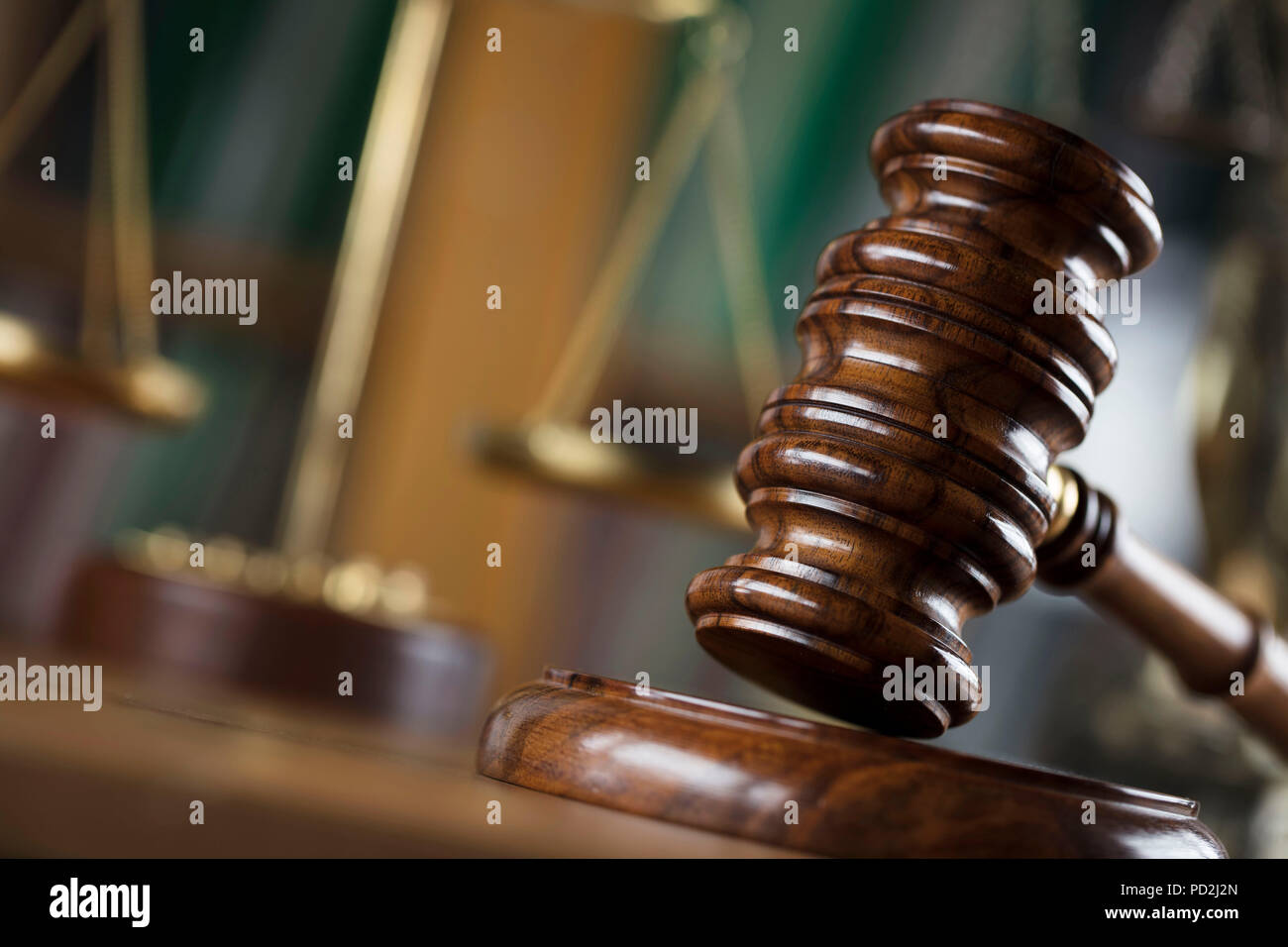 Law concept. Gavel in the judge library Stock Photo - Alamy