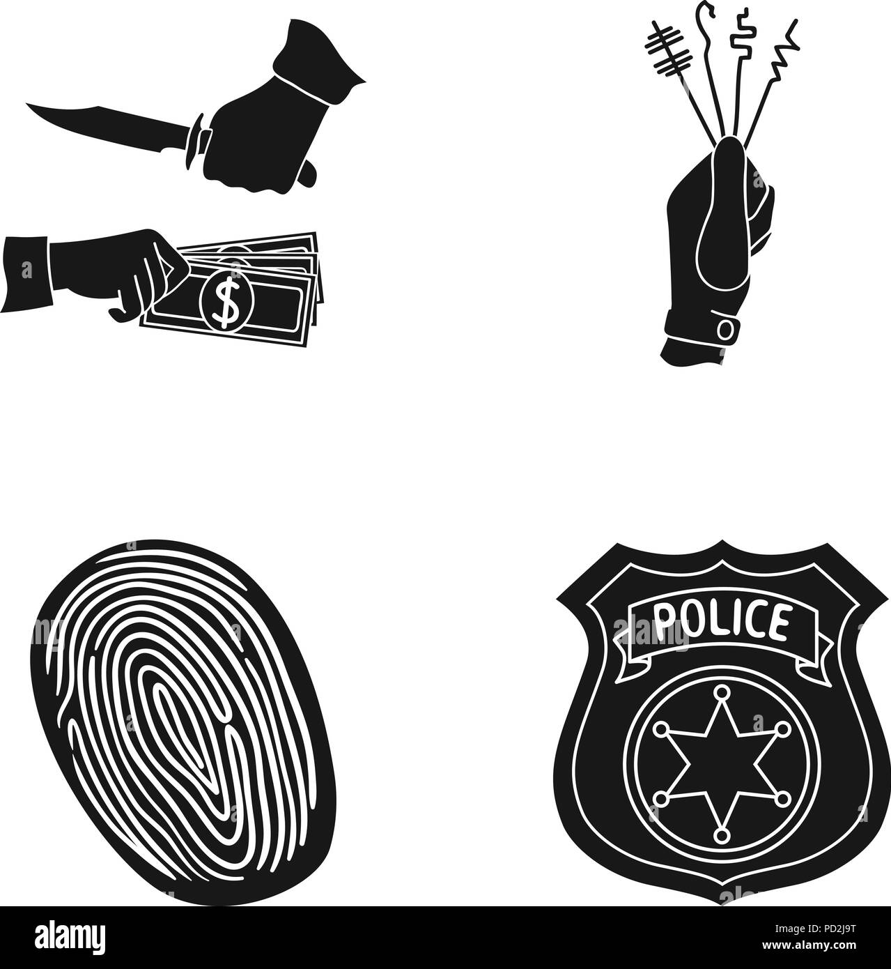 assault,badge,black,collection,crime,finger,hand,icon,illustration ...