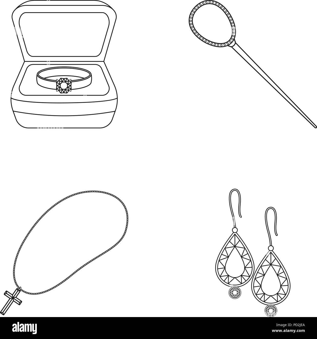 Earring box Stock Vector Images - Alamy