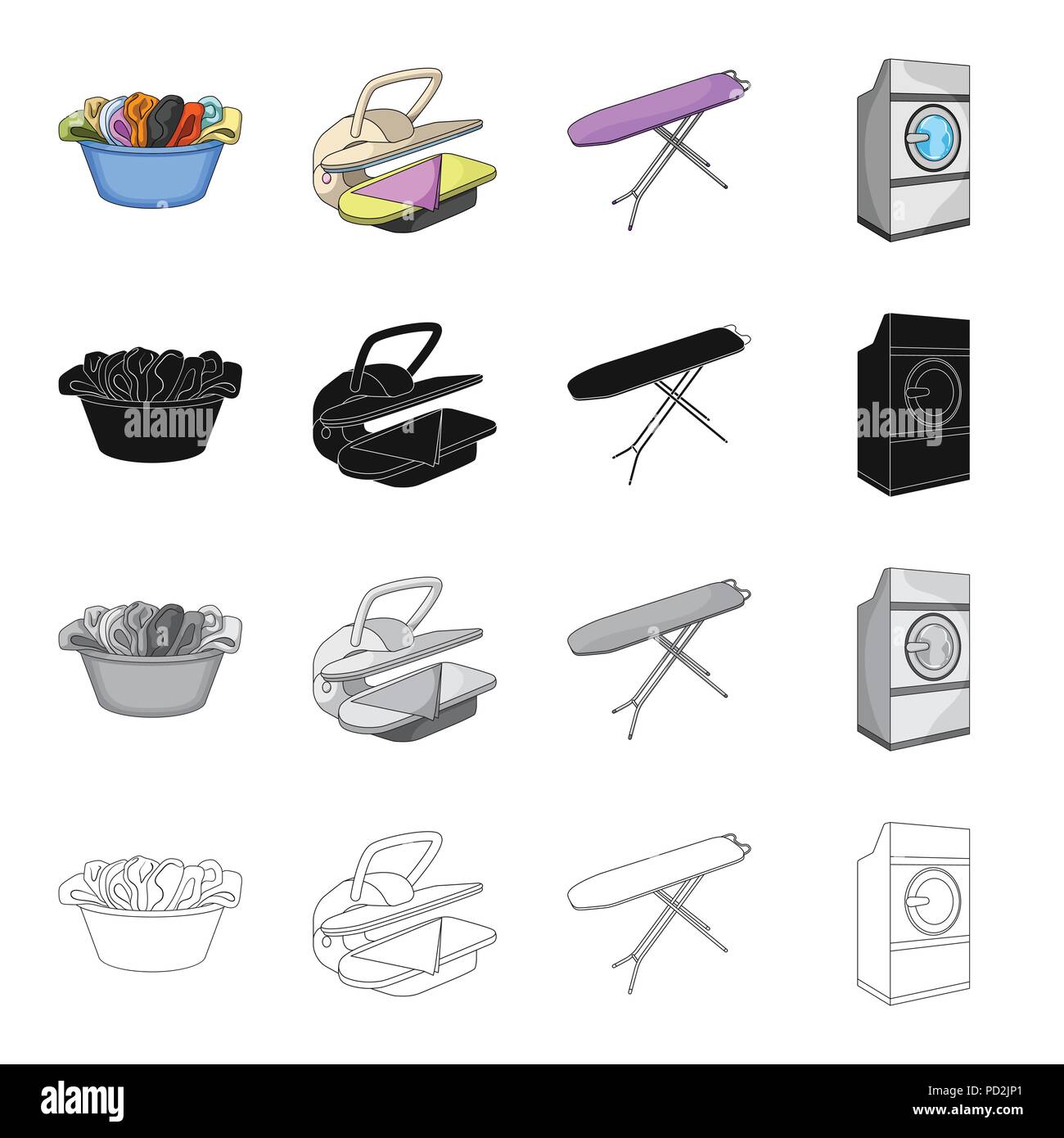 Cleaning things in washing Stock Vector Images - Alamy