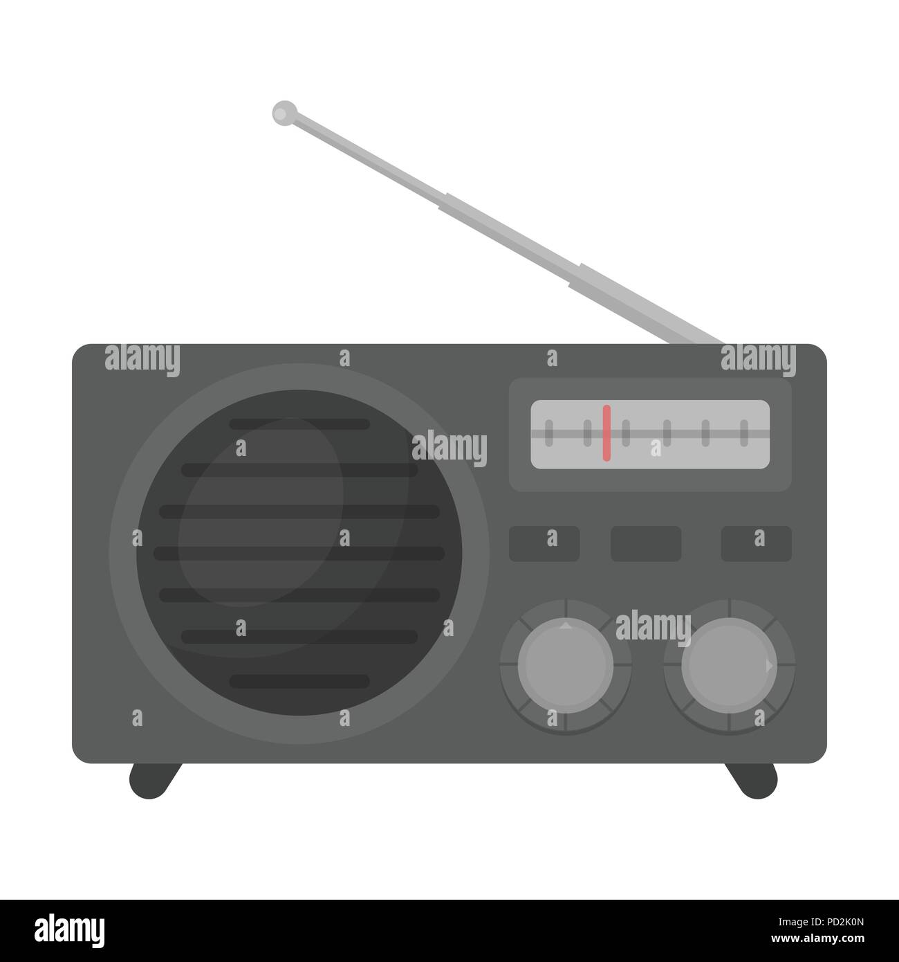 Radio advertising icon in cartoon style isolated on white background ...