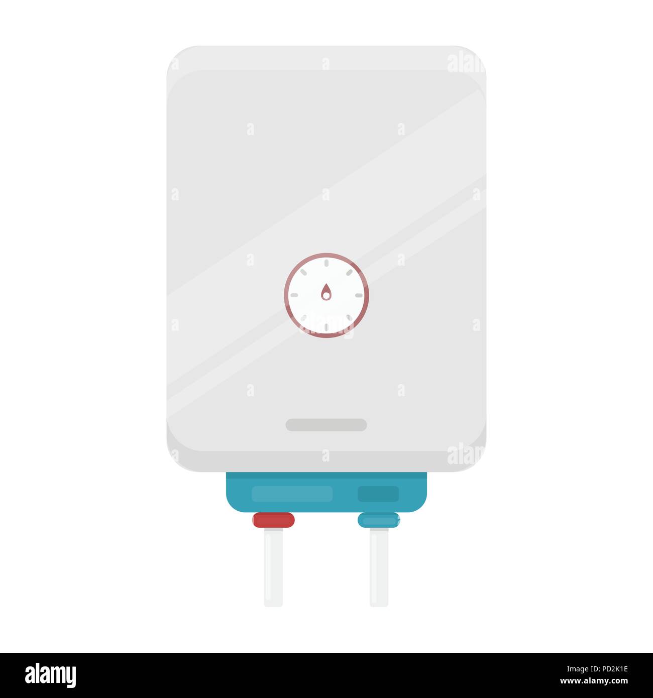 Boiler icon in cartoon style isolated on white background. Plumbing ...