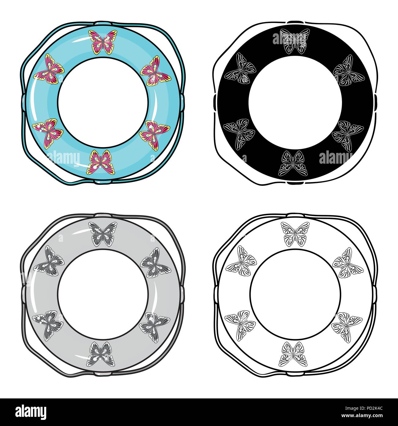 Multicolored swimming circle for relaxing. Swimming circle single icon ...