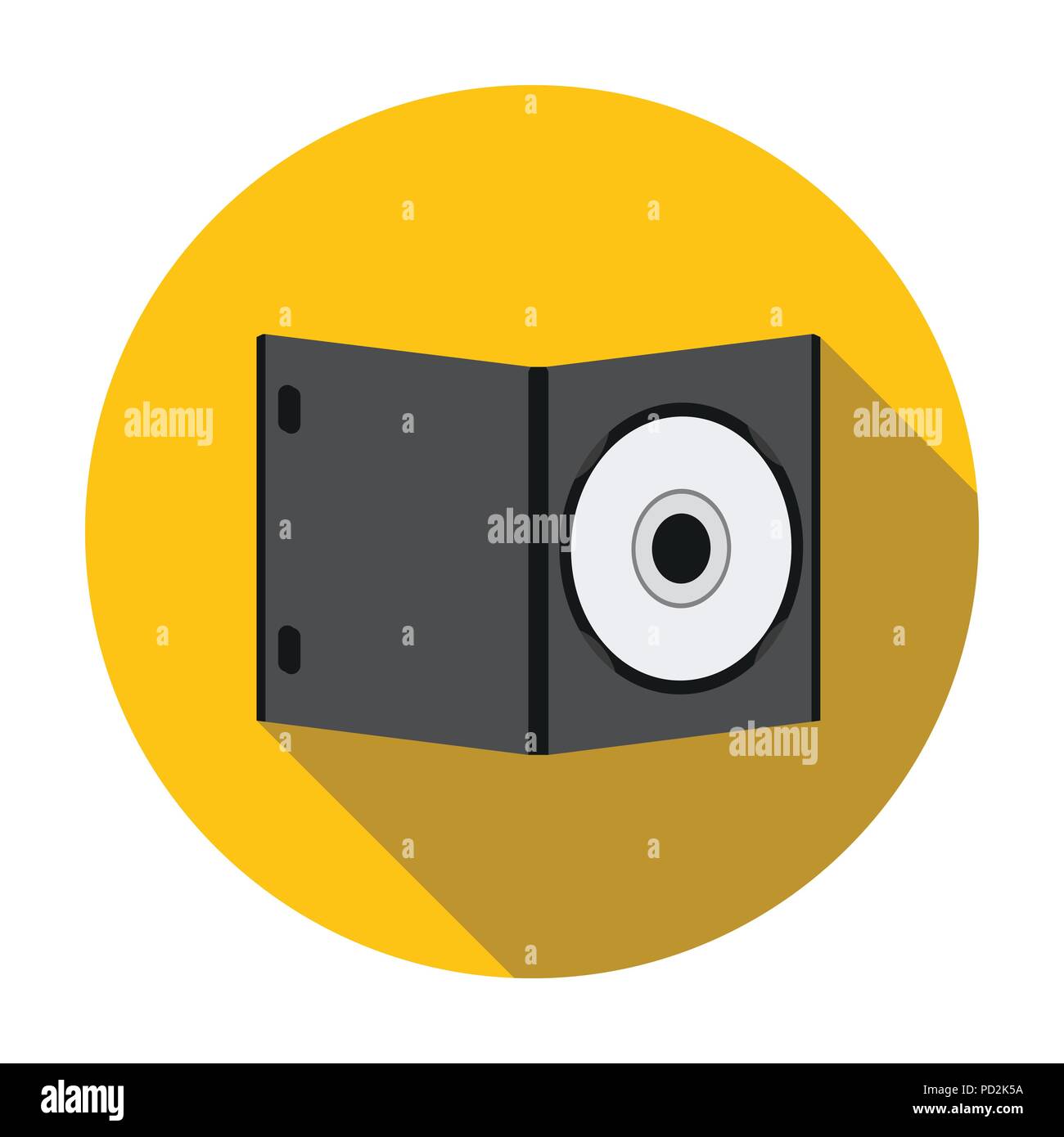DVD with movie icon in flat style isolated on white background. Films ...