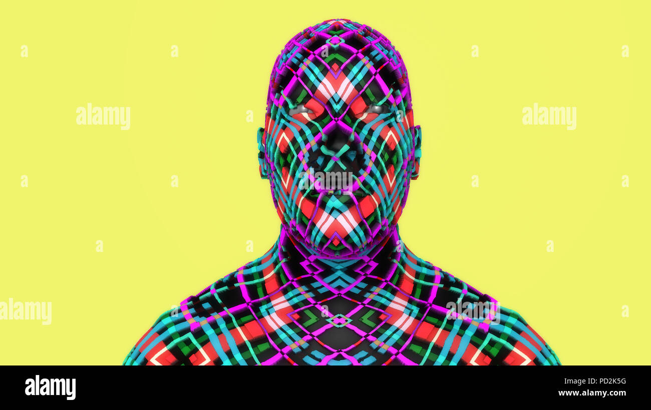 3d render human shattered hi-res stock photography and images - Alamy