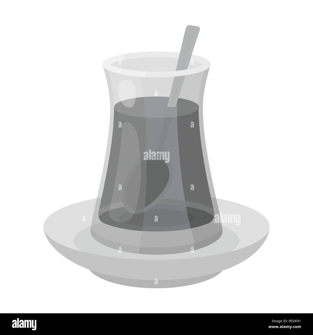 Turkish tea icon in monochrome style isolated on white background ...