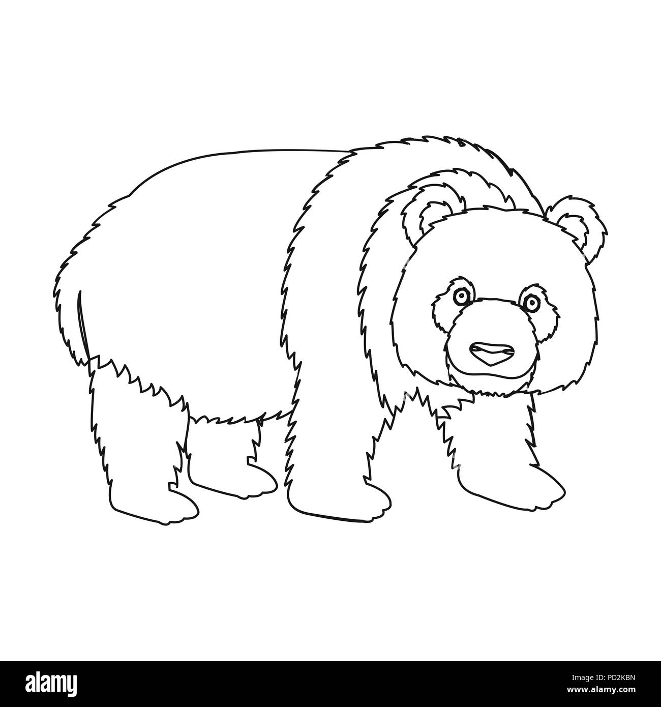 Panda Bear Outline Drawing