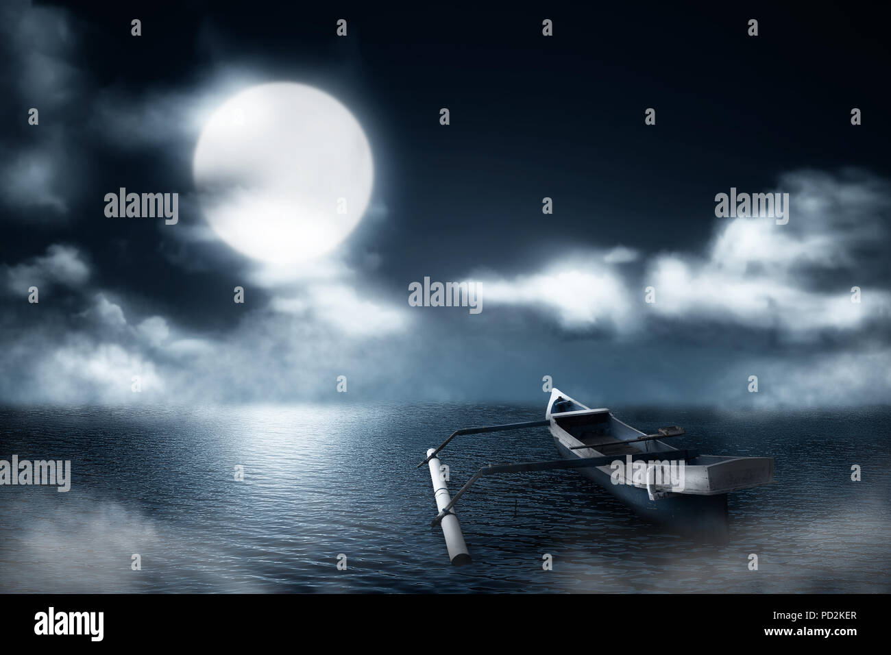 Creepy boat lake hi-res stock photography and images - Alamy