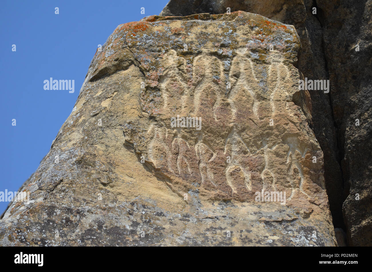 Ancient petroglyphs in Gobustan (Qobustan), Azerbaijan Stock Photo - Alamy