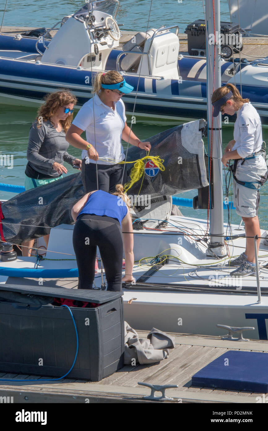 All female sailing crew hi-res stock photography and images - Alamy