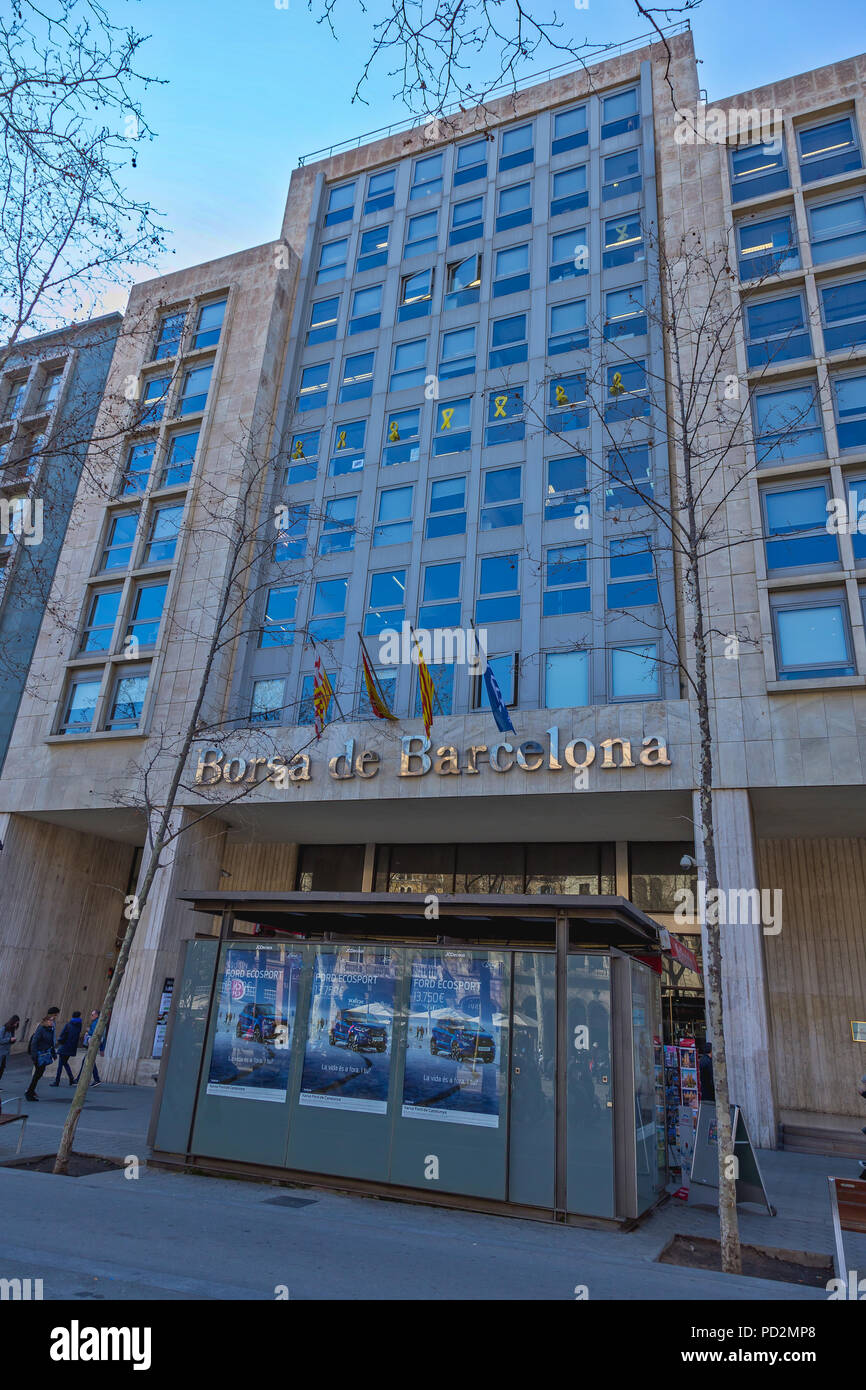 Interesting modern building in Barcelona, Spain. Building stock ...