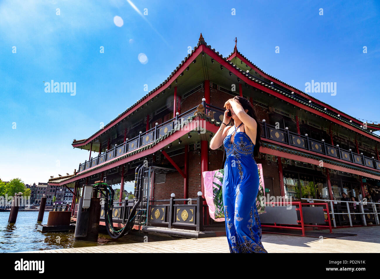 Sea Palace Floating Chinese Restaurant in Amsterdam, Netherlands Stock ...