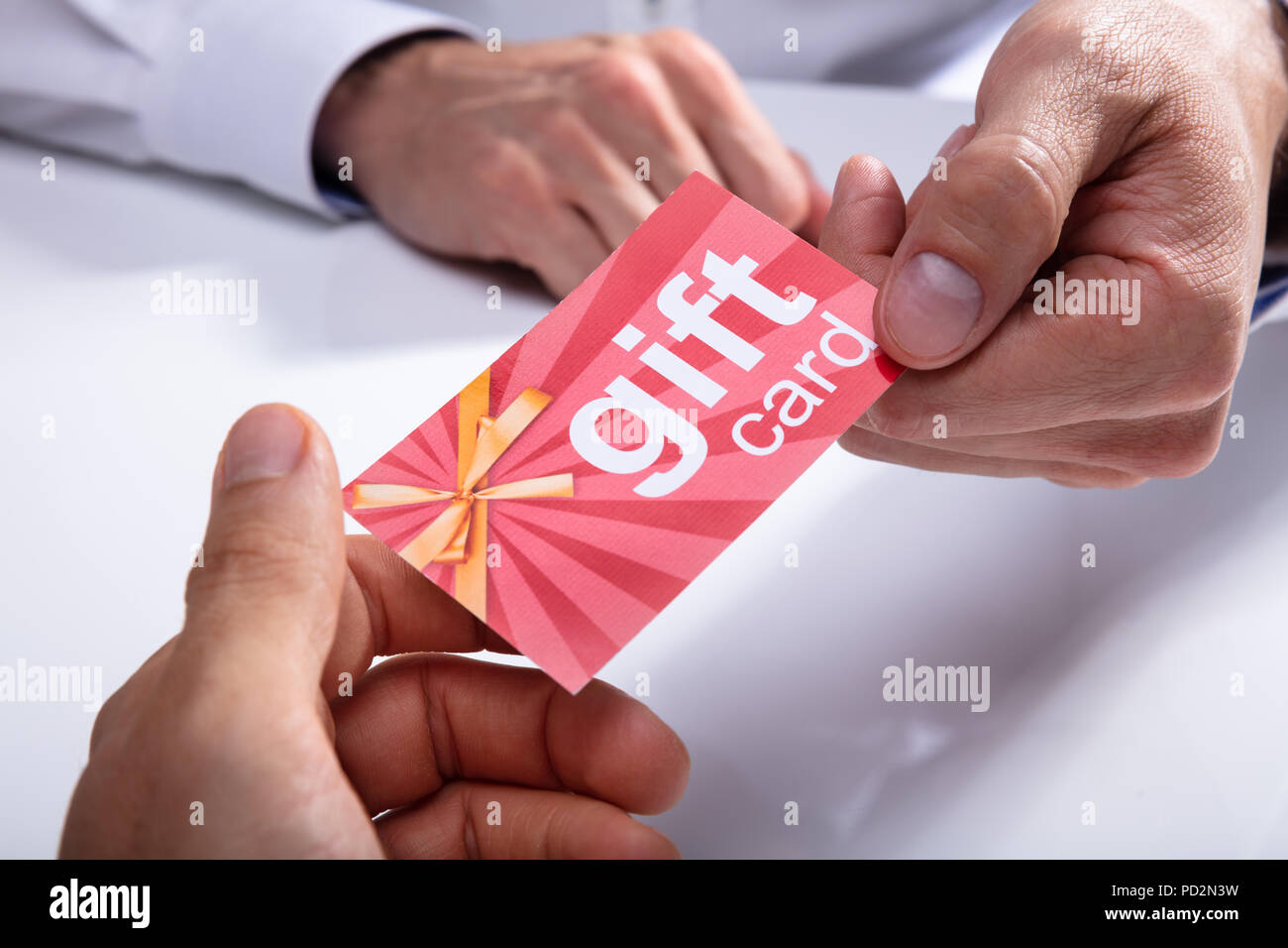 Consumer taking gift card hi-res stock photography and images - Alamy