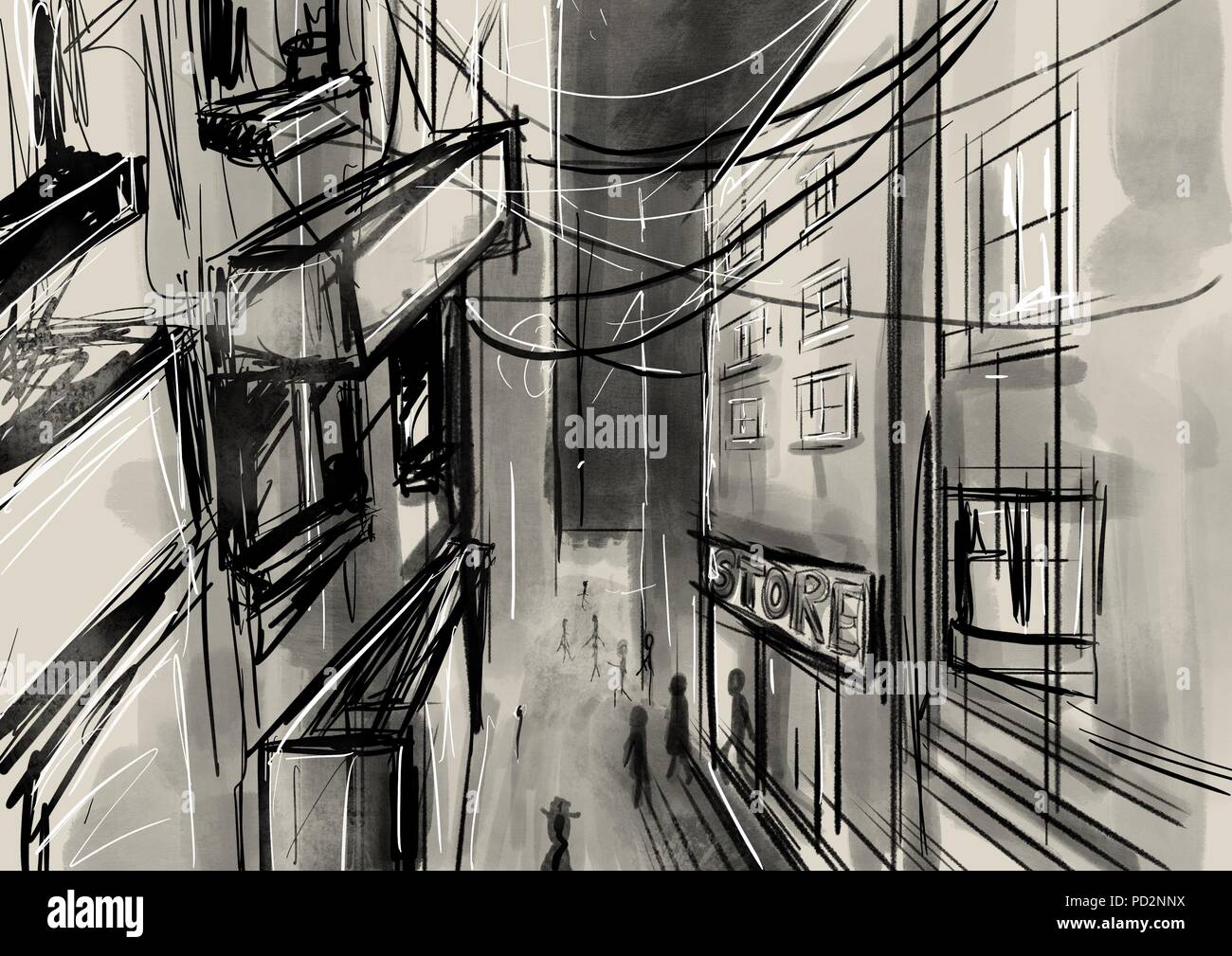 Modern war scene illustration hi-res stock photography and images - Alamy